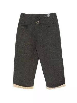 A TENTATIVE ATELIER Check-patterned Trousers With Buckle Detail
