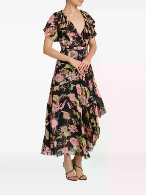 TEMPERLEY LONDON Maisie Sequin-embellished Floral-print Dress - Black