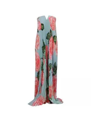 L'IDEE Floral-print Maxi Dress - Blue