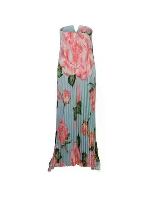 L'IDEE Floral-print Maxi Dress - Blue