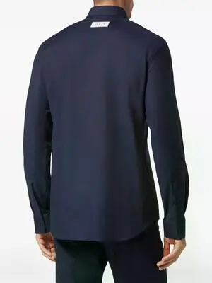 Philipp Plein Skull-embroidered Poplin Shirt