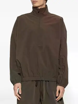 Fear Of God Essentials Logo-embroidered Half-zip Sweatshirt