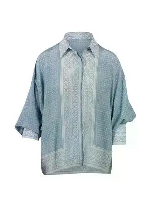 Ermanno Scervino Geometric-print Shirt - Blue