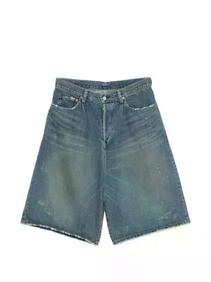 SSSTEIN Faded Distressed-effect Shorts