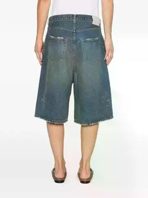 SSSTEIN Faded Distressed-effect Shorts