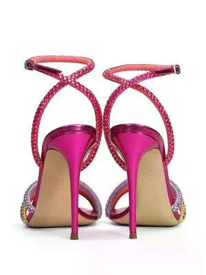 Casadei 140 Andromeda Crystal-embellished Heeled Sandals - Pink