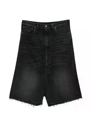 MAISON MARGIELA Raw-edge Denim Shorts - Black