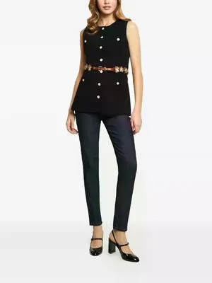 Cinq À Sept Sunflare Belted Vest - Black