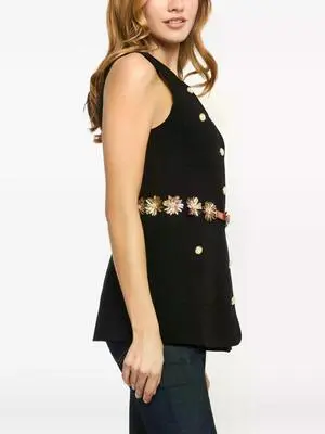Cinq À Sept Sunflare Belted Vest - Black