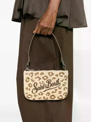 MC2 SAINT BARTH Mini Leopard Print Clutch Bag - Neutrals
