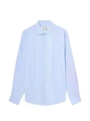MC2 SAINT BARTH Striped Pamplona Shirt In Seersucker - White