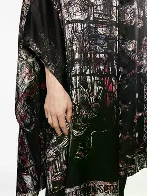 Yohji Yamamoto Graphic-print Coat
