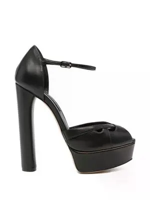 Casadei Cut-out Platform Sandals - Black