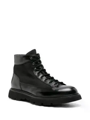 DOUCAL'S Lace-up Panelled Ankle Boots