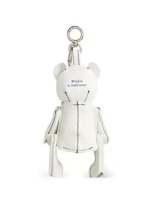 Polo Ralph Lauren Polo Bear Leather Bag Charm - White