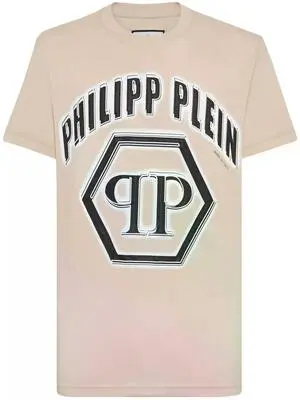 Philipp Plein Logo-print Cotton T-shirt - Neutrals