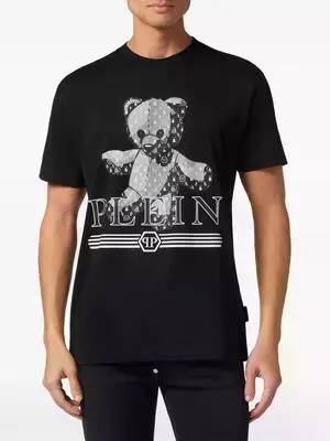 Philipp Plein Teddy Bear Cotton T-shirt - Black