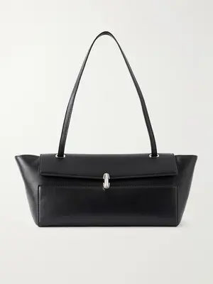 Savette Symmetry Trapeze Leather Shoulder Bag - Black