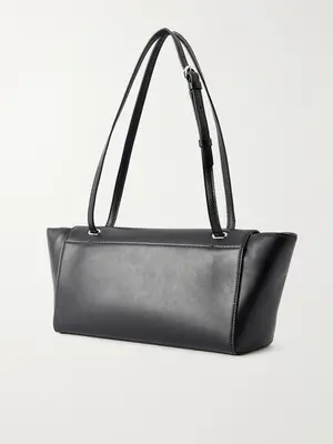 Savette Symmetry Trapeze Leather Shoulder Bag - Black