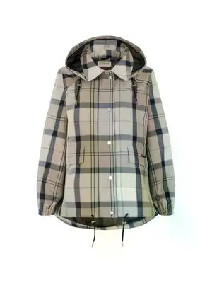 Barbour Check-pattern Hooded Coat
