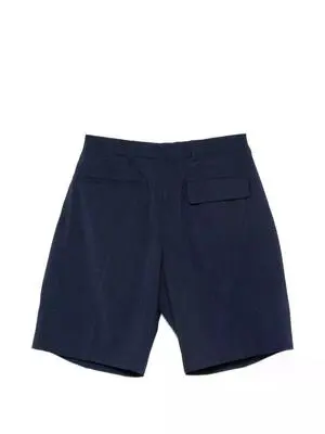 Paul Smith Pleated Micro-check Shorts - Blue