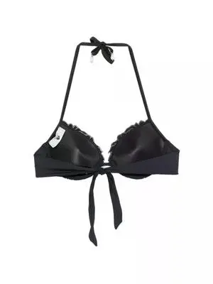 TWINSET Embroidered Halterneck Bikini Top