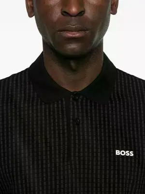 BOSS Cotton-piqué Polo Shirt With All-over Print