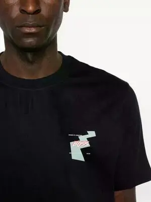 BOSS Cotton-jersey T-shirt With Printed Artwork