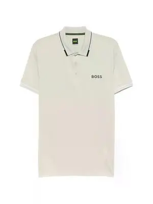 BOSS Logo-print Polo Shirt - Neutrals