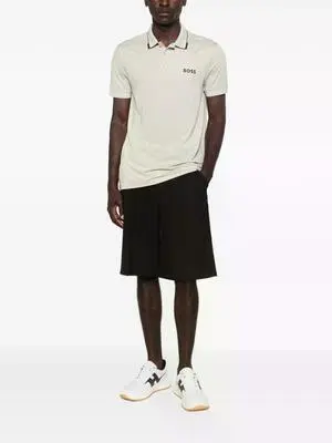 BOSS Logo-print Polo Shirt - Neutrals