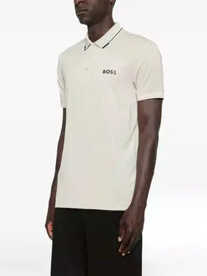 BOSS Logo-print Polo Shirt - Neutrals