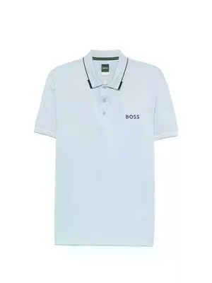 BOSS Logo-print Polo Shirt - Blue