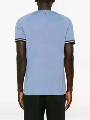 BOSS Active Slim-fit T-shirt With Tennis-ball Eming - Blue