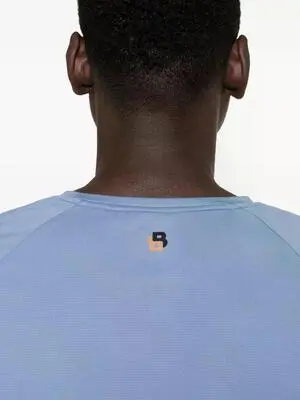 BOSS Active Slim-fit T-shirt With Tennis-ball Eming - Blue