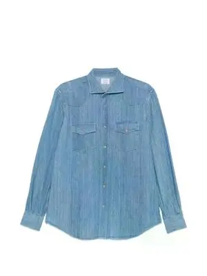 MAZZARELLI Western-yoke Chest-pocket Shirt