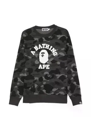 BAPE BLACK BY *A BATHING APE® Logo-print Camouflage-patterned Sweatshirt