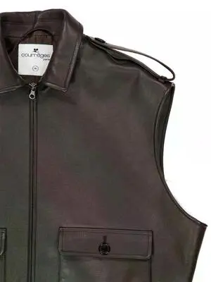 COURREGES Front-zip Belted Gilet
