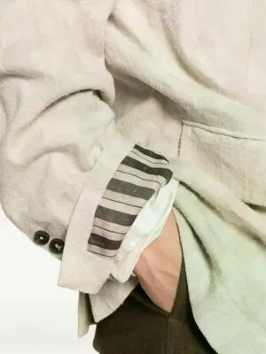 ZIGGY CHEN Checkerboard-pattern Single-breasted Blazer - Neutrals