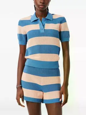 Lacoste Striped Mesh Polo Shirt