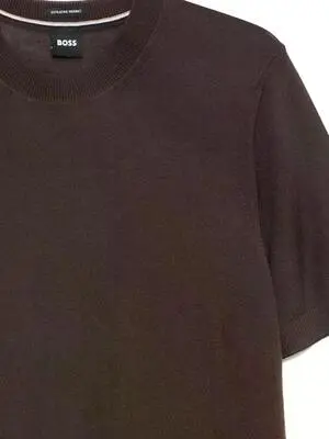BOSS Short-sleeve Wool T-shirt - Brown