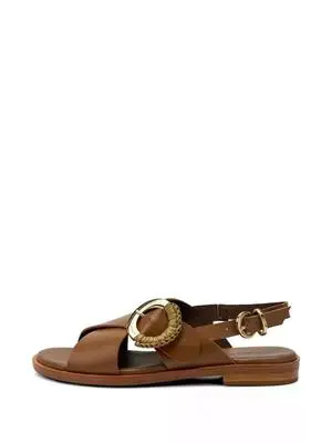 FRAU Round-buckle Leather Sandals