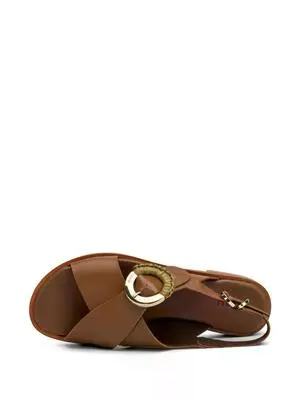 FRAU Round-buckle Leather Sandals