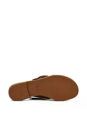 FRAU Round-buckle Leather Sandals