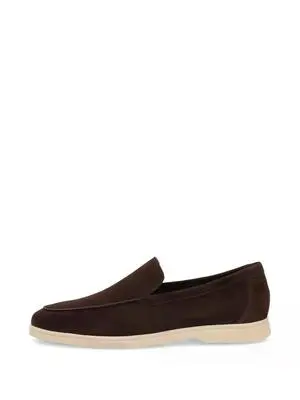FRAU Suede Slip-on Loafers - Brown