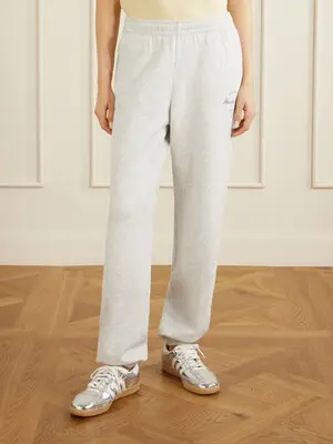 Sporty & Rich Beverly Script Cotton-jersey Track Pants