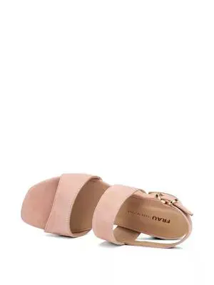 FRAU Block-heel Suede Sandals - Pink