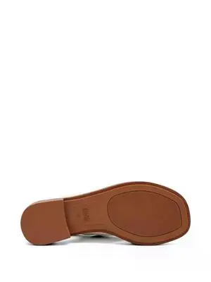 FRAU Crossover Strap Leather Sandals - White