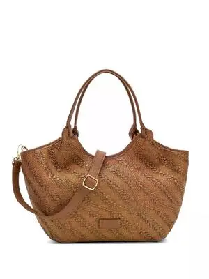 FRAU Herringbone-effect Tote Bag - Brown