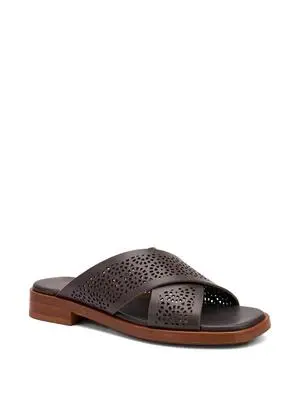 FRAU Perforated Crossover Sandals