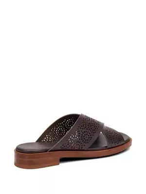 FRAU Perforated Crossover Sandals